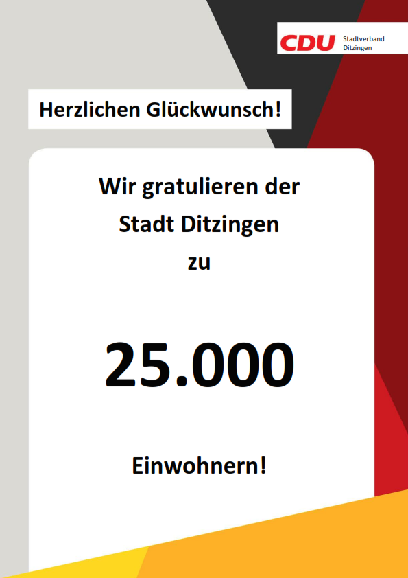 Ditzingen hat 25.000 Einwohner! – CDU Stadtverband Ditzingen