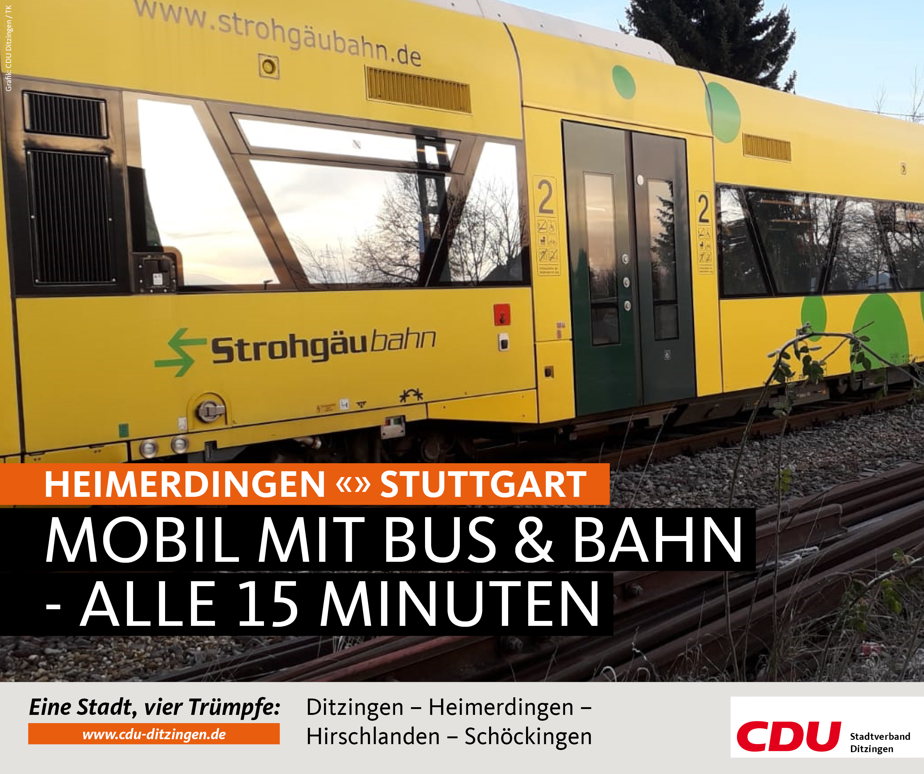 Ab Januar: 15-Minuten-Takt für Heimerdingen? – CDU Stadtverband Ditzingen